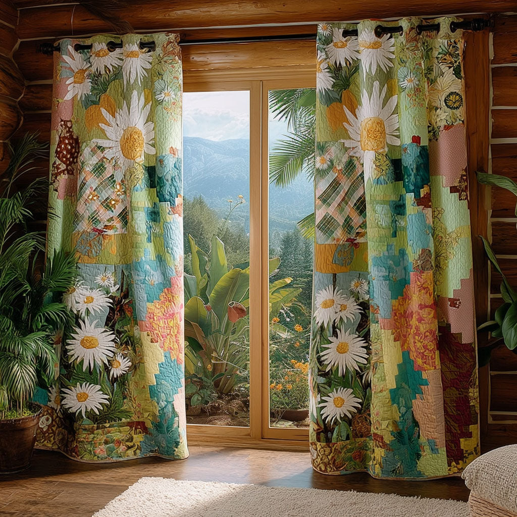 Golden Hour Meadow Quilted Curtains NCU0TP0114 – Quiltmanor